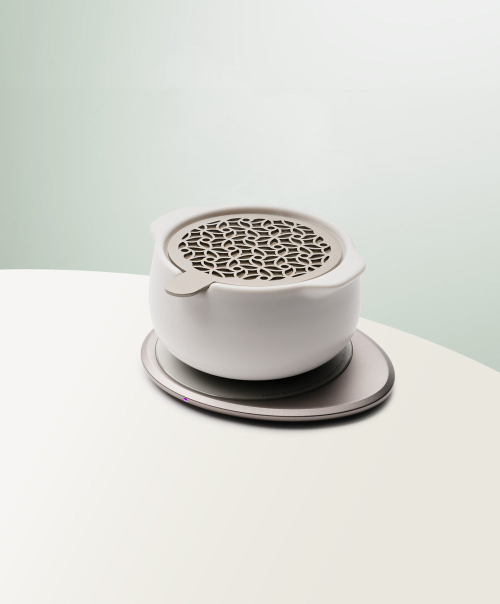 Jun Self-Heating Diffuser Set - Jasmine White