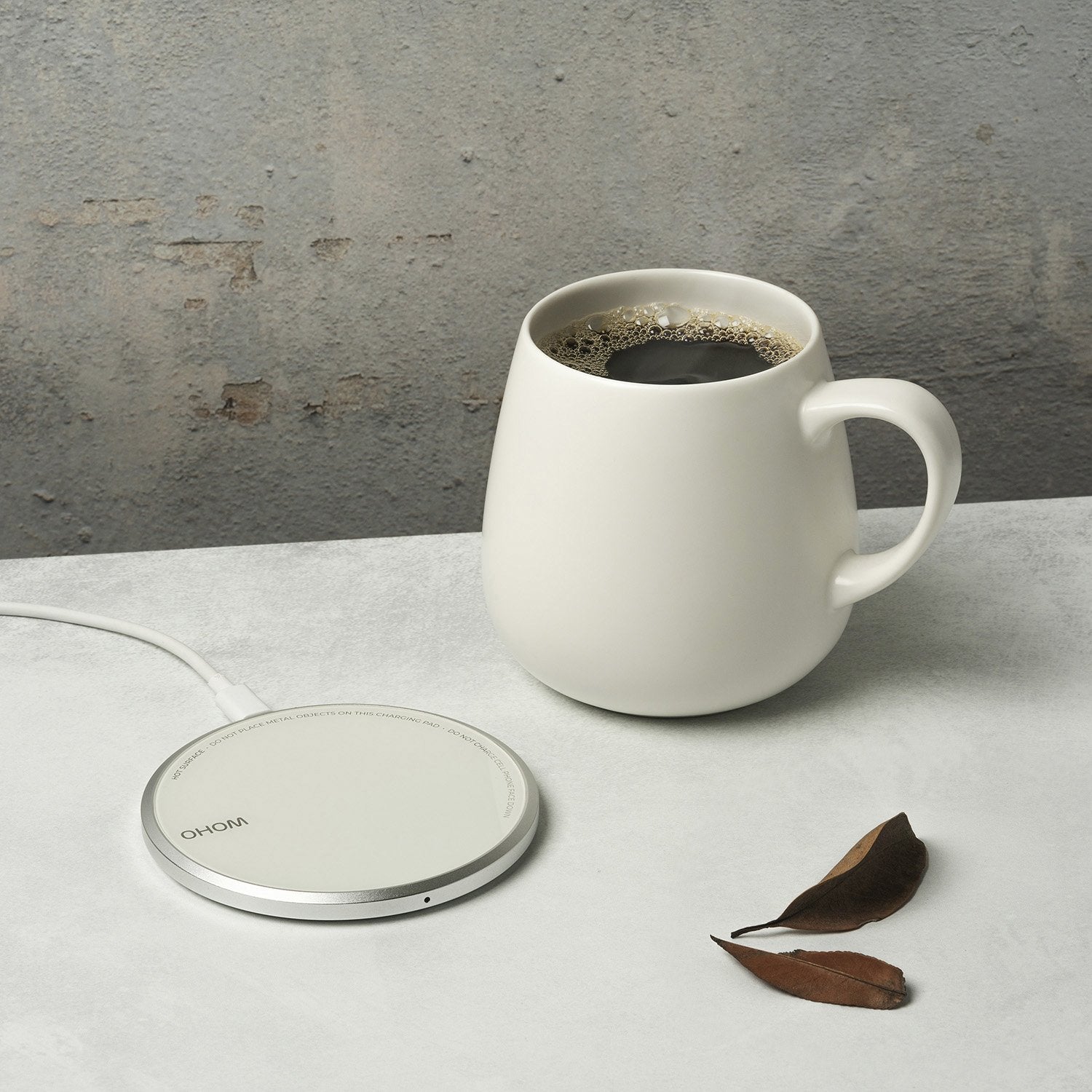 Ui Plus - Self-heating Mug Set - Jasmine White