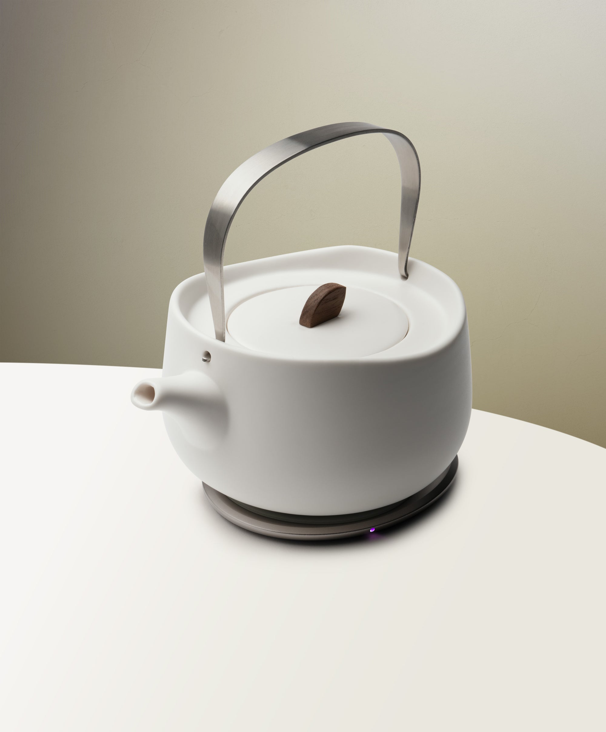 Leiph Self-heating Teapot Set - Jasmine White