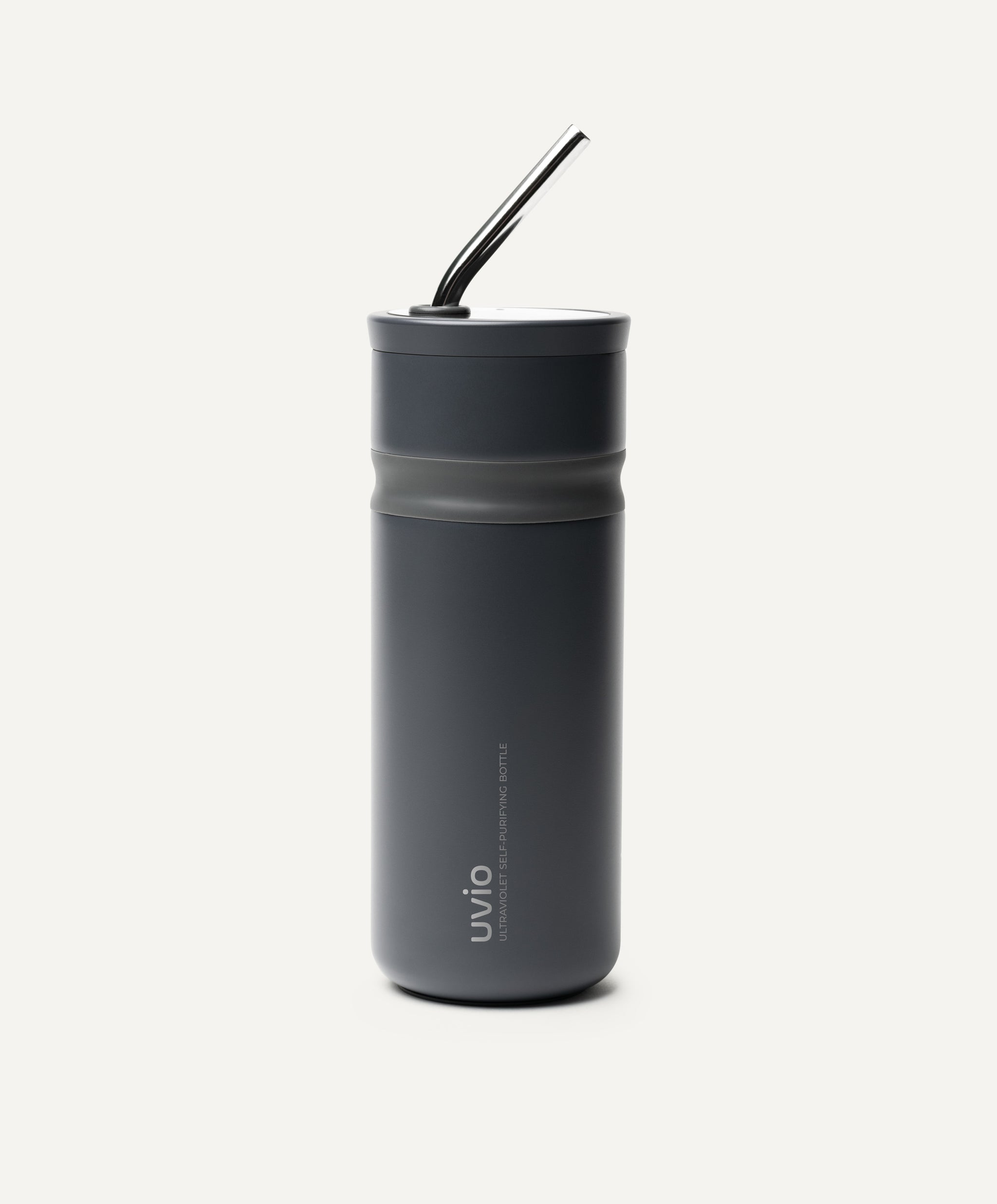 Uvio Self-Purifying Water Bottle - Charcoal Black