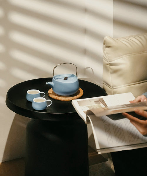 Leiph Ceramic Self-Heating Teapot | Handmade Set | Ohom