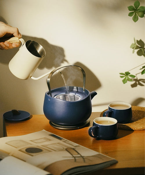Leiph Ceramic Self-Heating Teapot | Handmade Set | Ohom