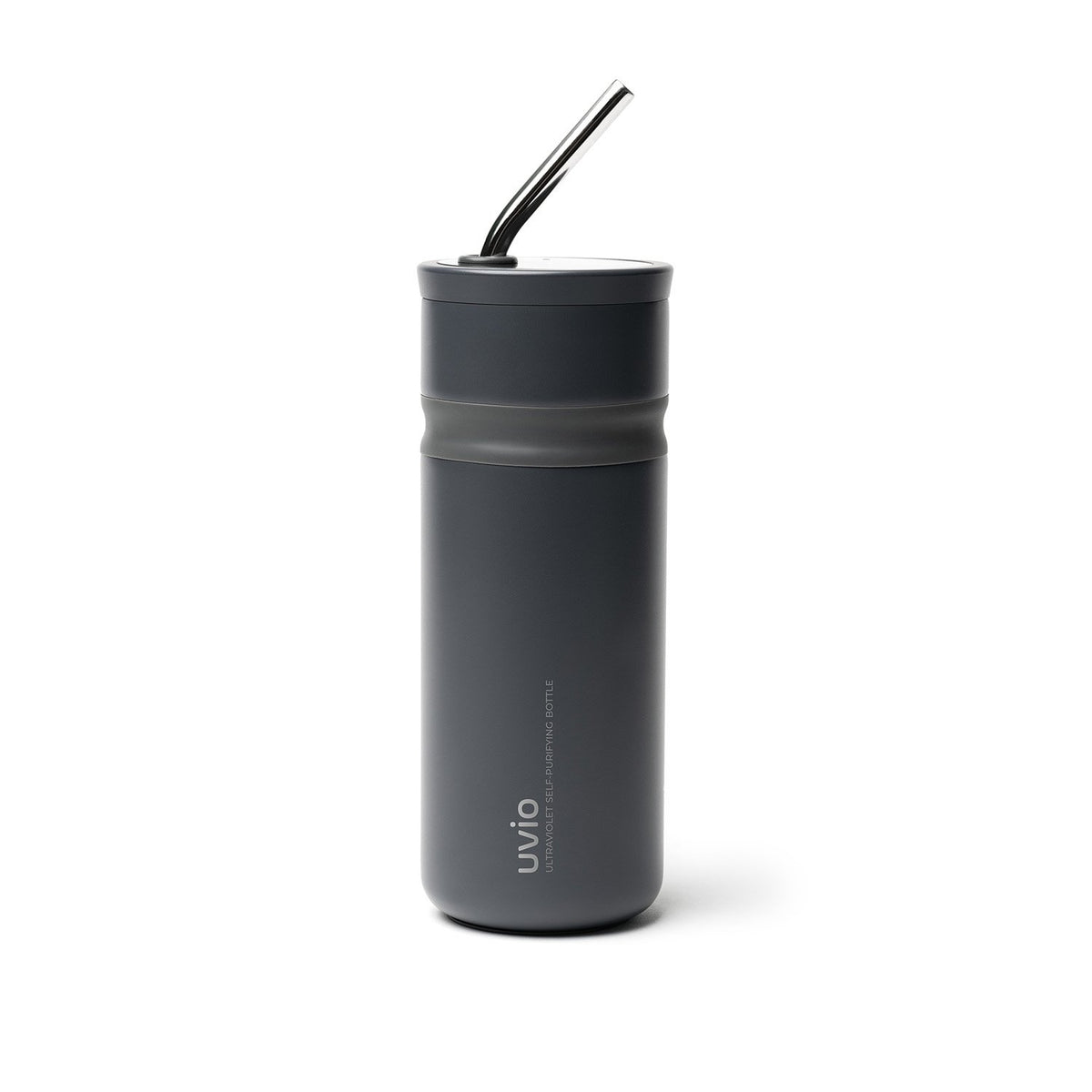 Uvio Self Purifying Water Bottle - Charcoal Black